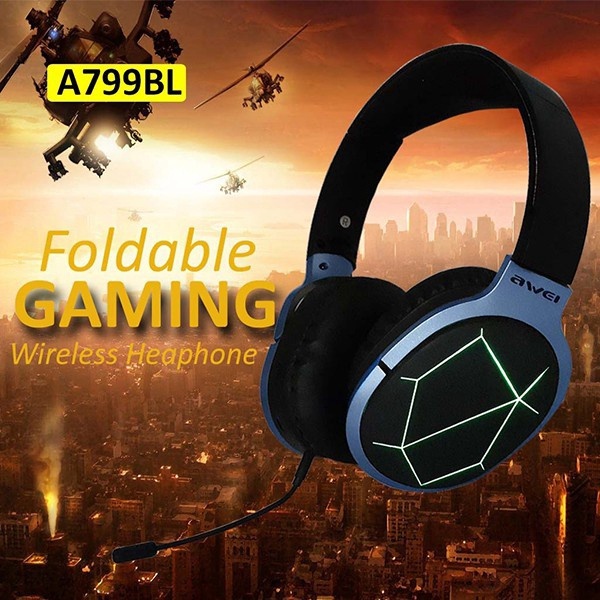 Awei A799BL Headphone Foldable Wireless Bluetooth 5.0 Microphone Gaming ...