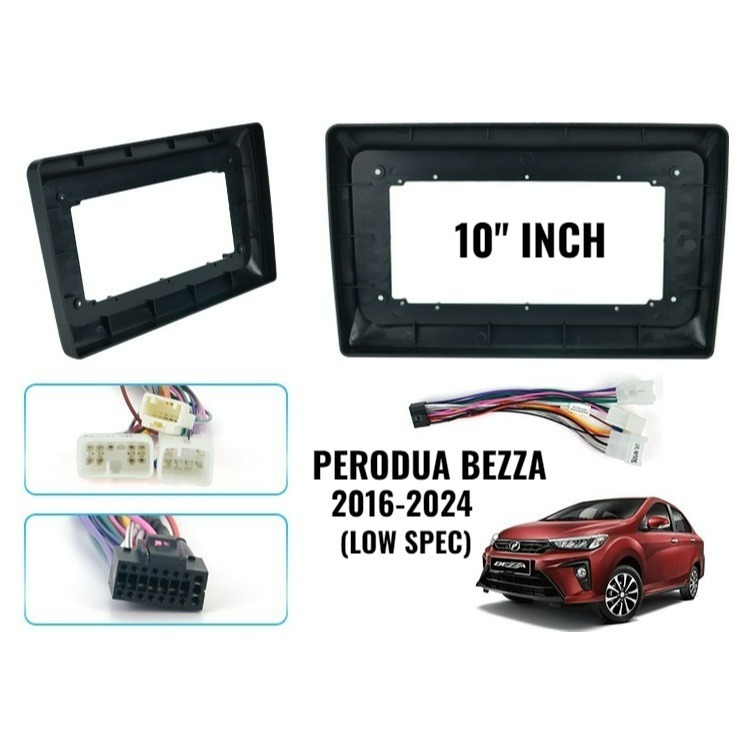 PERODUA BEZZA 2016 YEAR 10’’ INCH ANDROID RADIO PLAYER CASING FRAME ...