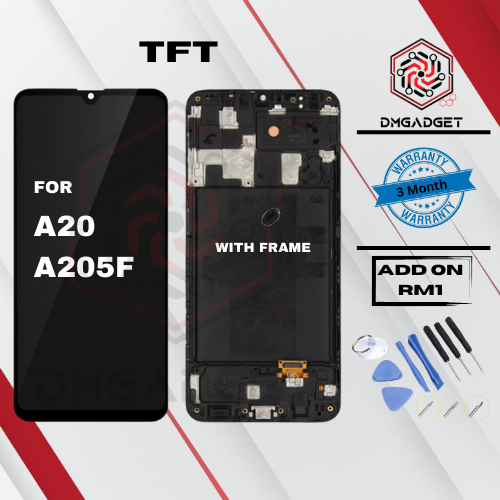DM TFT LCD Compatible for Sams A20 A205F WITH FRAME Touch Screen | Shopee Malaysia