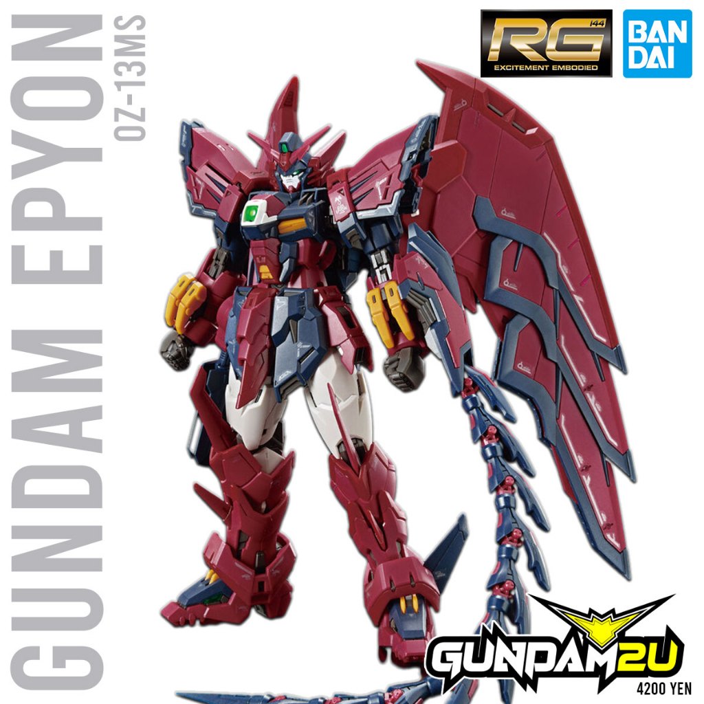 BANDAI RG 1/144 Gundam Epyon - Real Grade Gundam W Wing EW Plastic ...