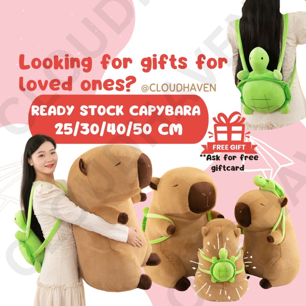 Ready Stock Capybara Plush Toy Cute Capibara Plushie Toy Anak Patung ...