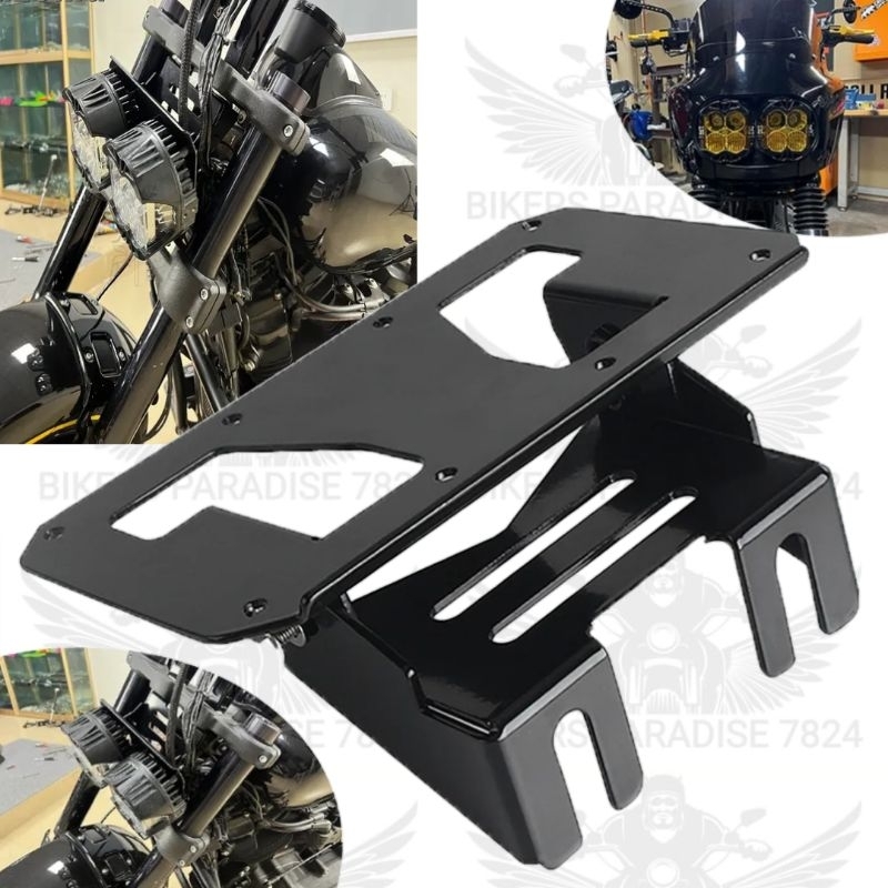 For BAJA LP4 Motorcycle Twin Dual LED Headlights Bracket For Harley ...