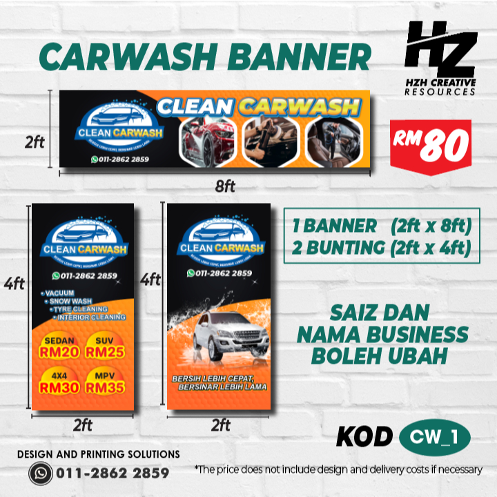 BANNER CAR WASH / BUNTING PUSAT CUCIAN KERETA | Shopee Malaysia