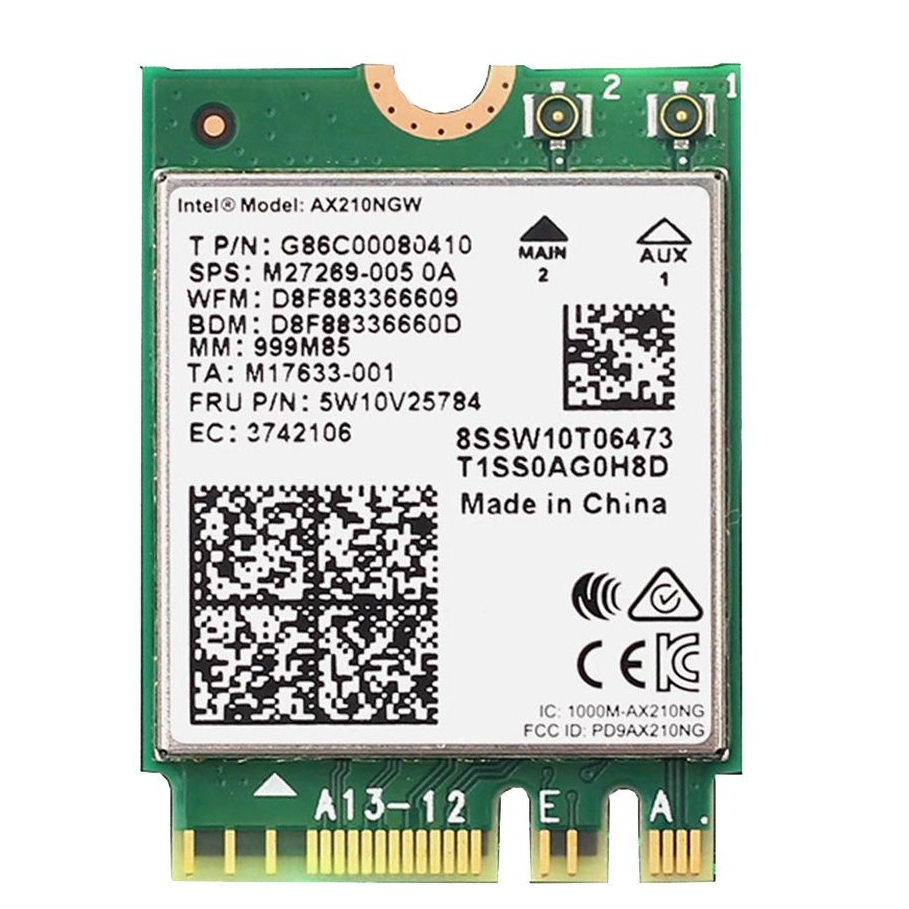 Intel AX210NGW Wi-Fi 6E Tri Band M.2 2230 Bluetooth 5.2 WiFi Card ...