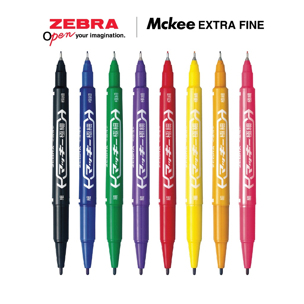 Zebra Mckee Extra Fine Twin Tip Permanent Marker | Shopee Malaysia