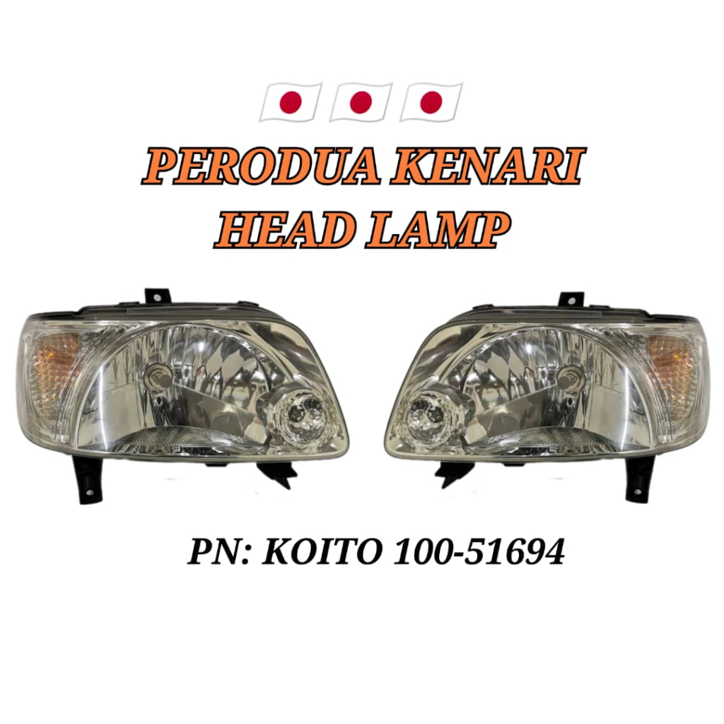 Head Lamp / Light / Lampu Depan Perodua Kenari Head Lamp / Light ...