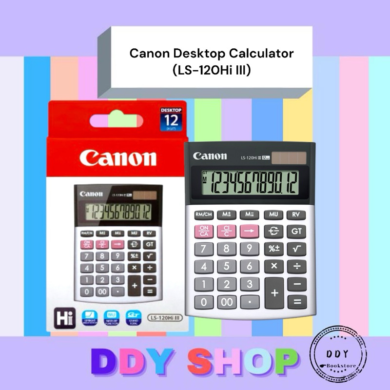 Canon 12 Digits Desktop Calculator Kalkulator (LS-120Hi III) | Shopee ...
