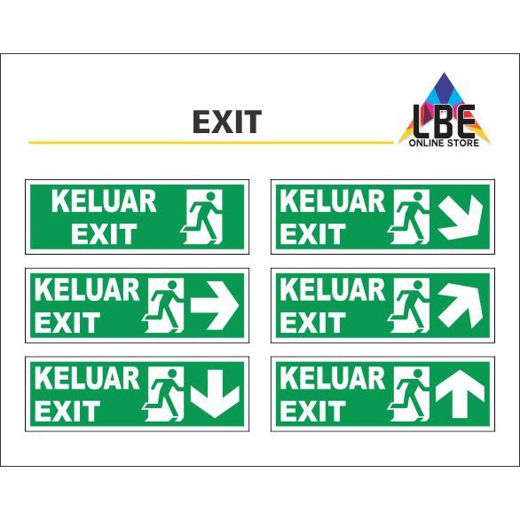 Emergency Exit Sign (200mm x 600mm) | Shopee Malaysia Emergency Exit Sign (200mm x 600mm) | Shopee Malaysia