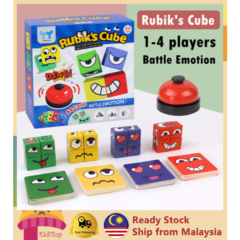Face-Change Rubik's Cube Building Blocks Funny Face Expression Logical ...