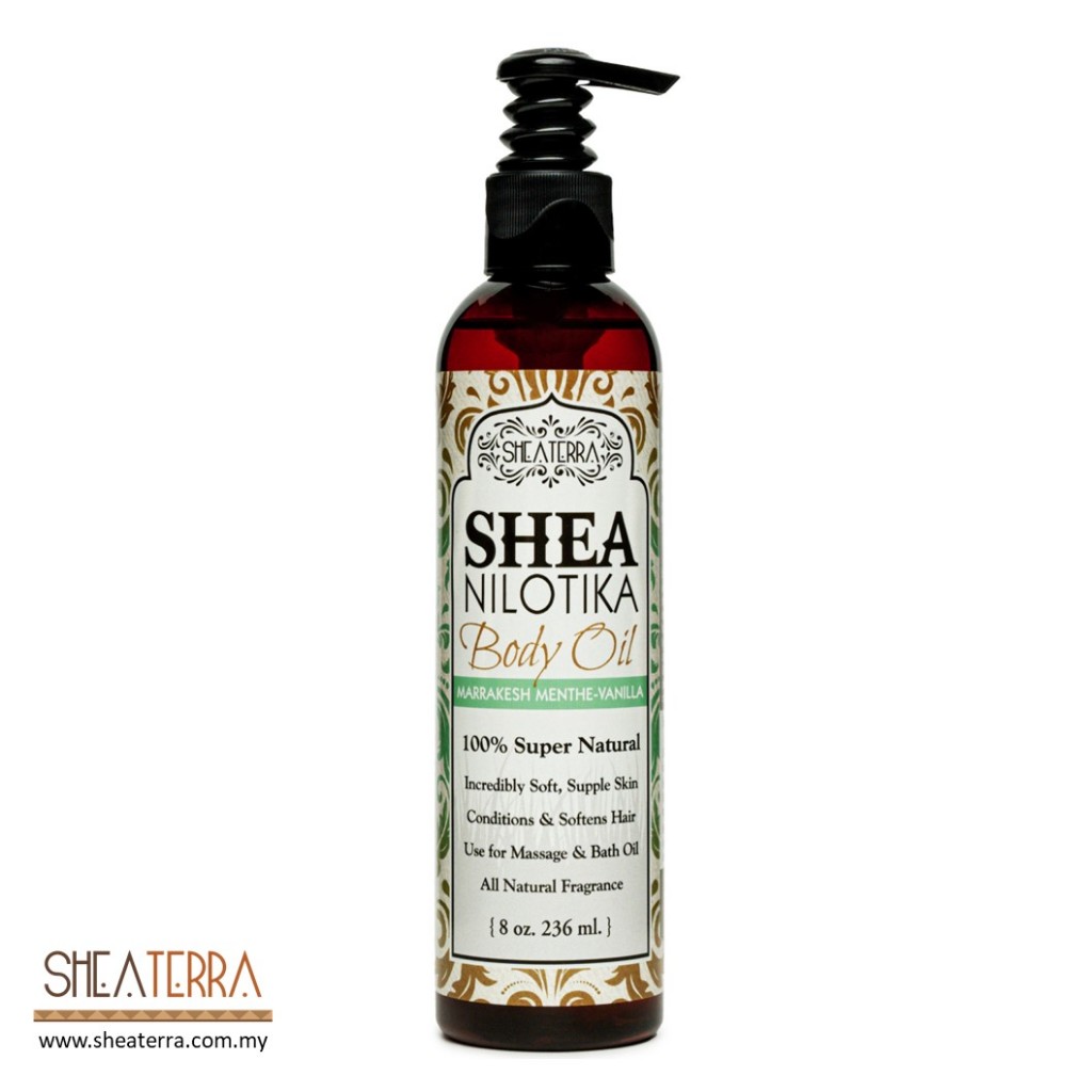 Shea Nilotika Oil (Menthe Vanilla) 100% Natural Shea Oil 236ml | Shopee Malaysia