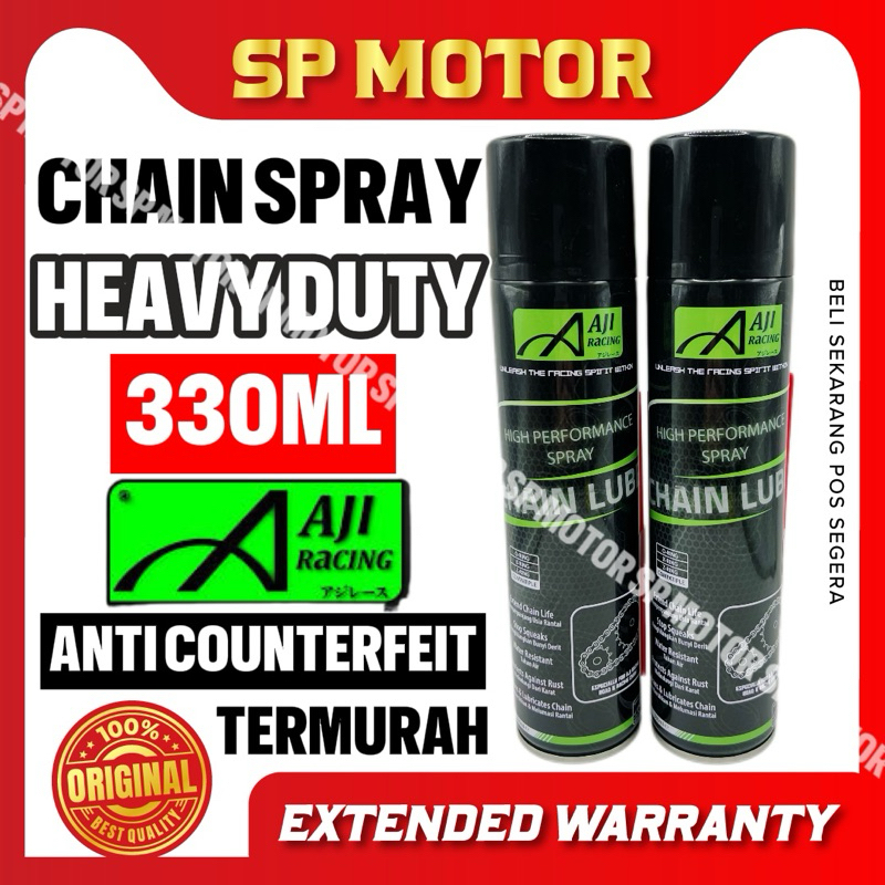 AJI Racing Heavy Duty Spray Chain Lube 330ml 1 bottle for O-RING, X ...