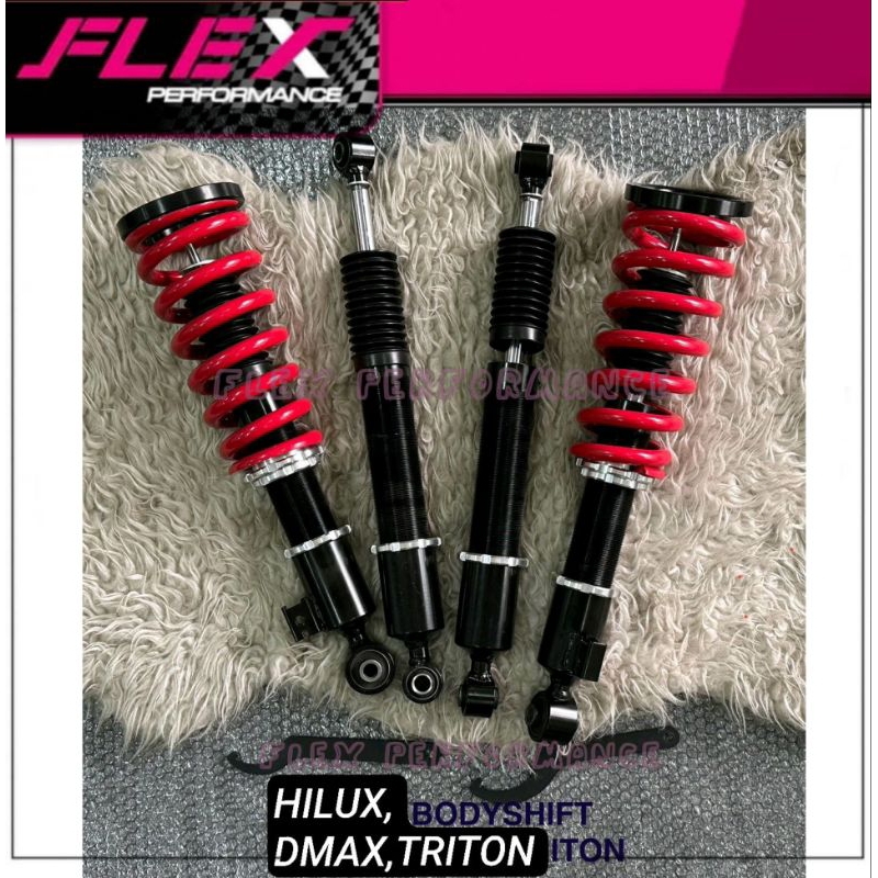 LOWER TO 3" ADJUSTABLE ABSORBER NAVARA HILUX TRITON DMAX FRONT REAR ...