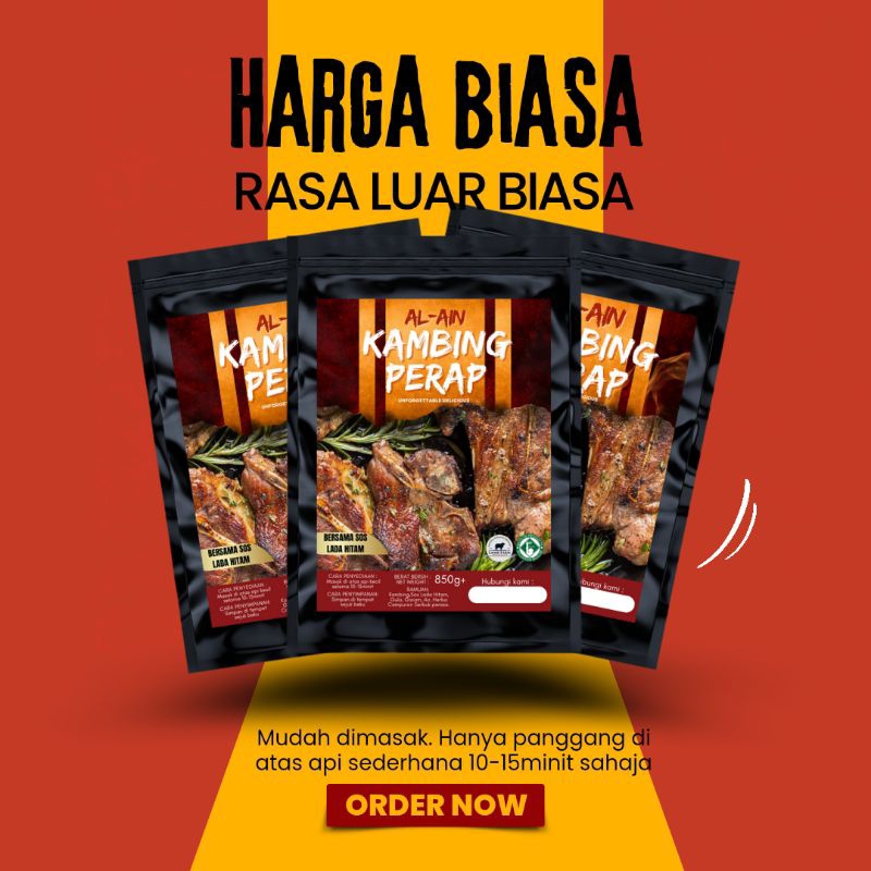 [850g+] KAMBING PERAP Al-AIN PREMIUM MARINATED LAMB WITH BLACK PEPPER ...