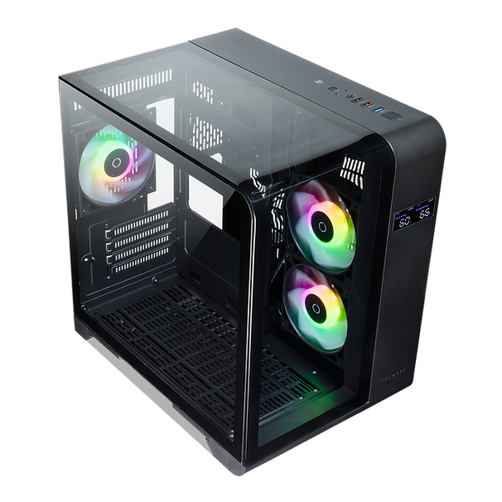 TECWARE ARC M ARGB CURVED TG M-ATX PC CASE - ( BLACK / WHITE ) | Shopee ...