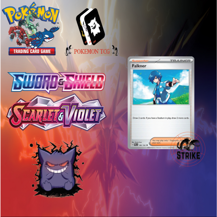 Pokemon Trainer Card - Falkner 180/193 Paldea Evolved SV02 | Shopee ...