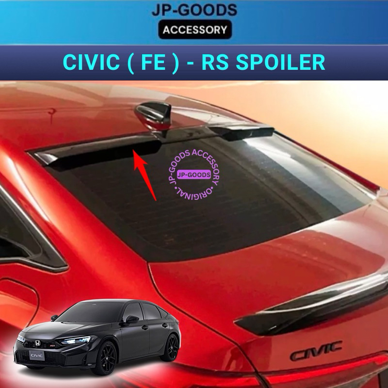 Honda Civic FE 2022 - 2024 Rear Spoiler RS Style Windscreen Glass ...
