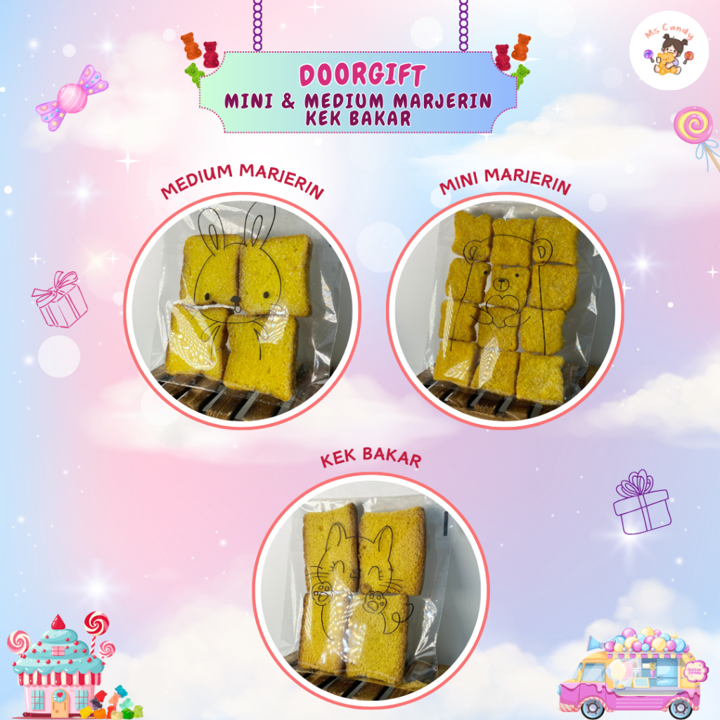 [ DOORGIFT ] MINI MARJERIN | MEDIUM MARJERIN | KEK BAKAR | GOODIES ROTI ...