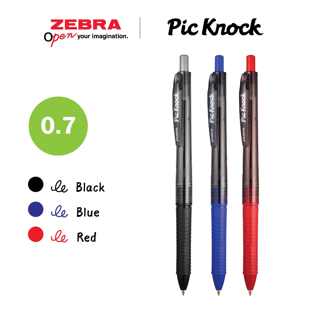 Zebra PicKnock Retractable Ball Pen 0.7mm | Shopee Malaysia