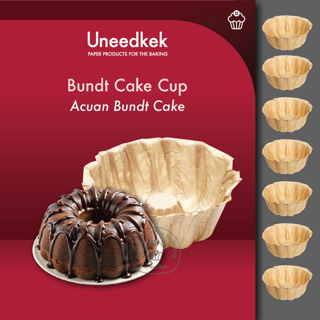 Uneedkek Bundt Cake Tray Pumpkin Shape Paper Cup Loyang Kek Bentuk Labu ...