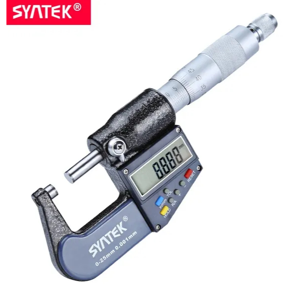 Syntek Digital Micrometer Caliper Scale + Box 0 - 25mm 0.001mm Q7ZF0025 ...