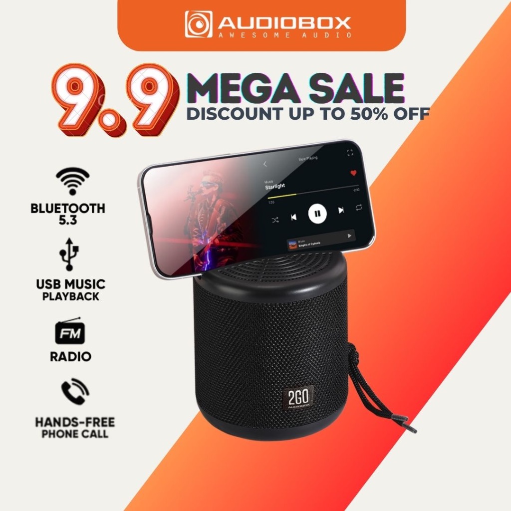 Audiobox 2GO Dock 100 Bluetooth Portable Speaker with Phone Docking ...