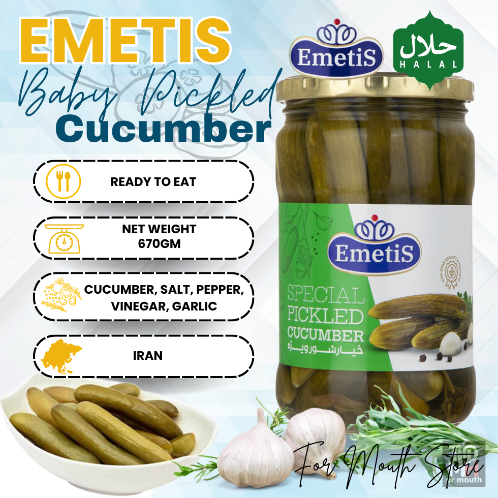 670gm EMETIS Special Pickled Cucumber Jeruk Timun Pickles Cucumber ...