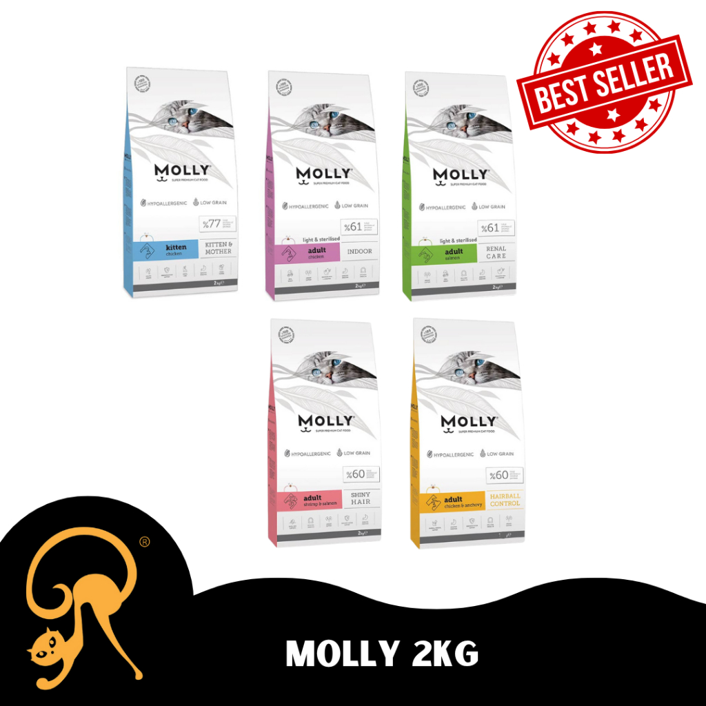 Molly Super Permium Cat Food 2kg (Original Bag) | Shopee Malaysia