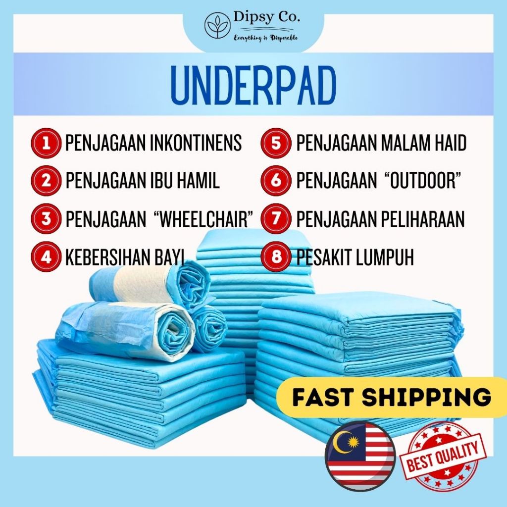 Underpad Disposable Cotton Underpads 5 Layers With Superfast Absorbant ...