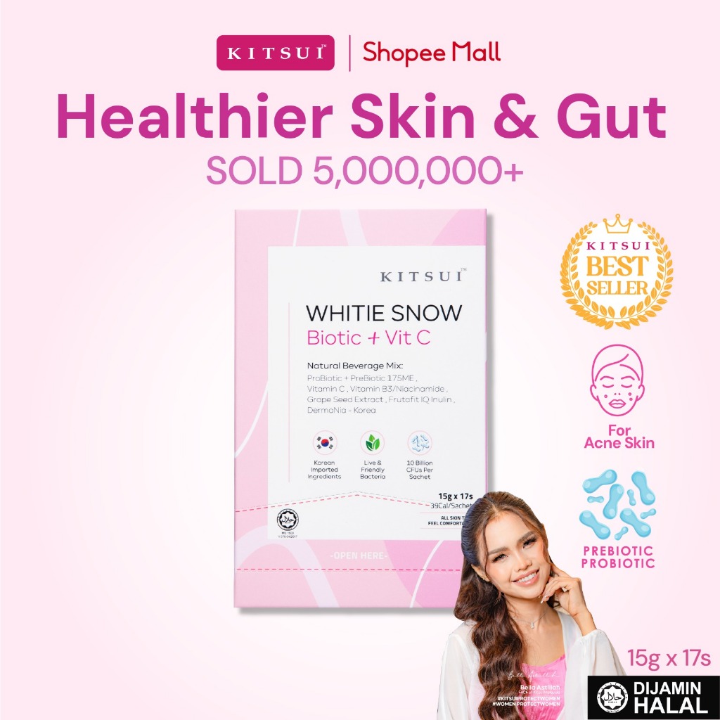 KITSUI Whitie Snow 17's x 15g | Probiotic | Prebiotic | Pencerahan ...