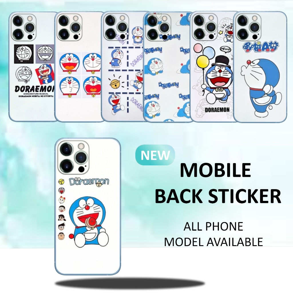 PLAIN DORAEMON - PHONE BACK SKIN / SCREEN PROTECTOR FILM STICKER (3M ...