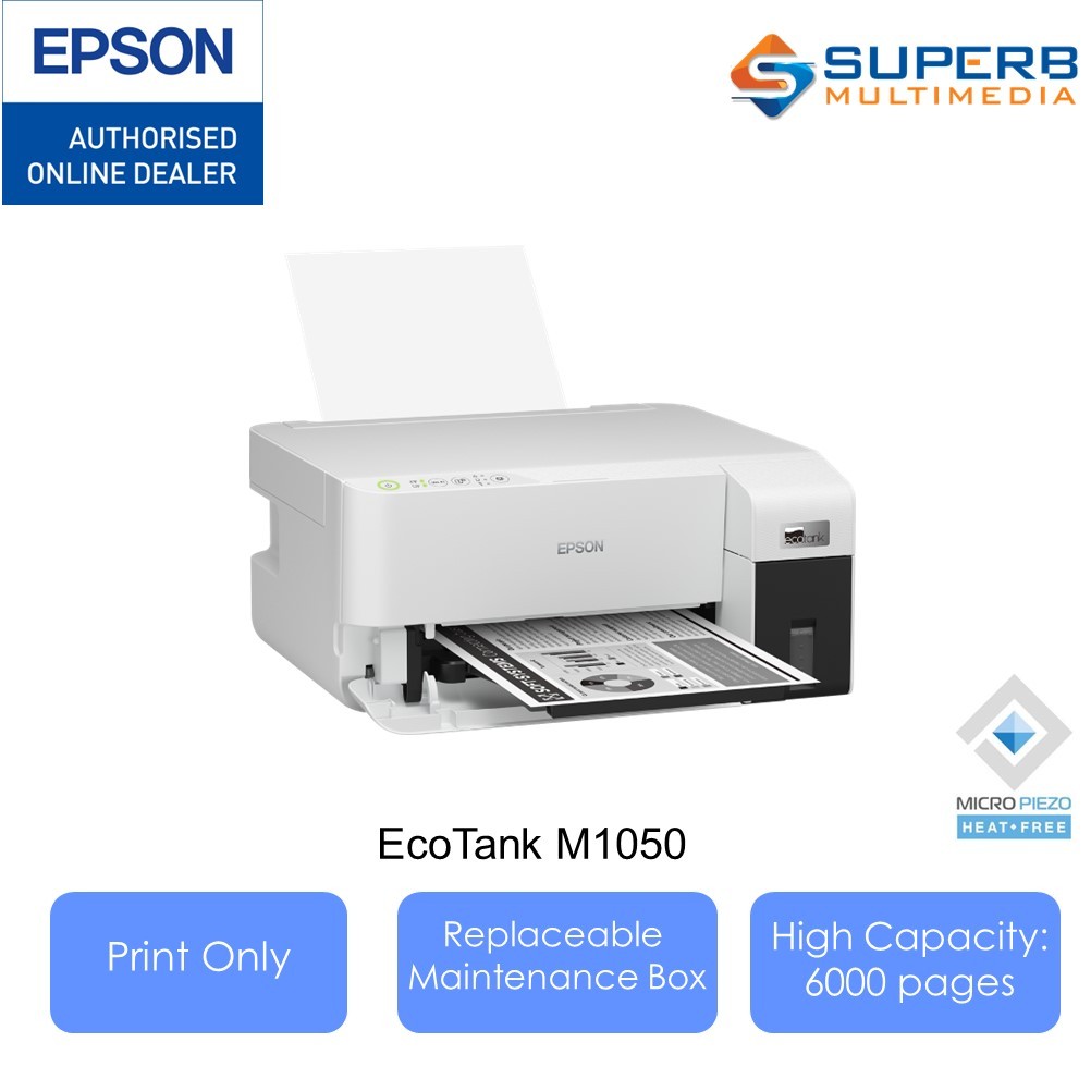 Epson EcoTank M1050 Ink Tank Printer /[ Replacement] M1120 Printer ...