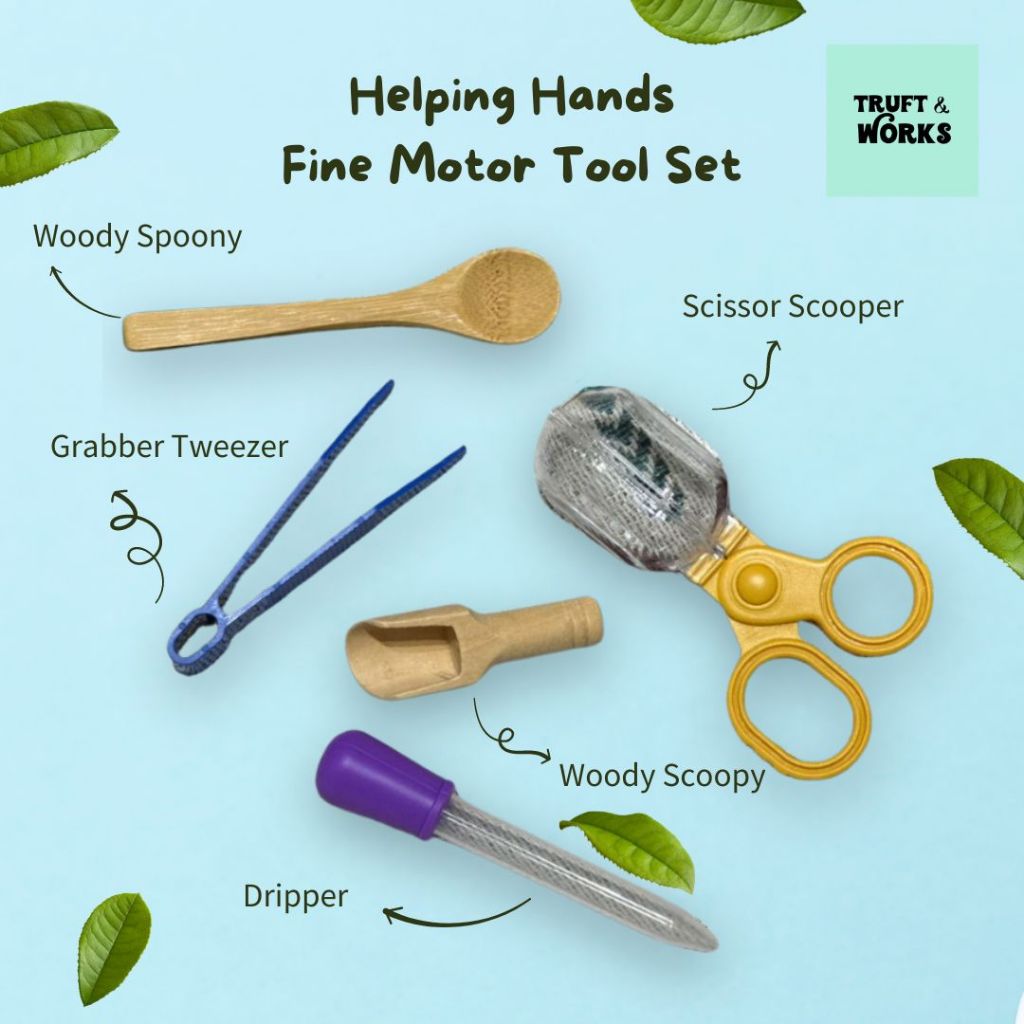 [5 in 1 Set] Sensory Play Helping Hands Fine Motor Tool Set Montessori ...