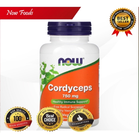 Now Foods Cordyceps 750mg 90 Veg Capsules - Healthy Immune Support ...