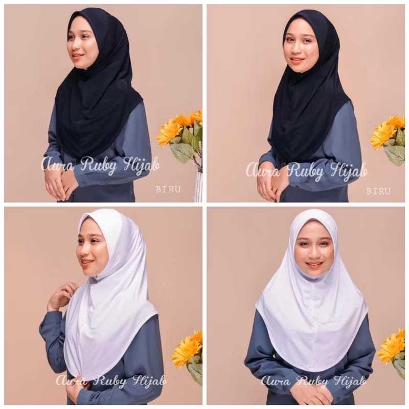 AURA RUBY HIJAB TUDUNG SARUNG LYCRA INSTANT UNIFORM SOFT AWNING (READY ...