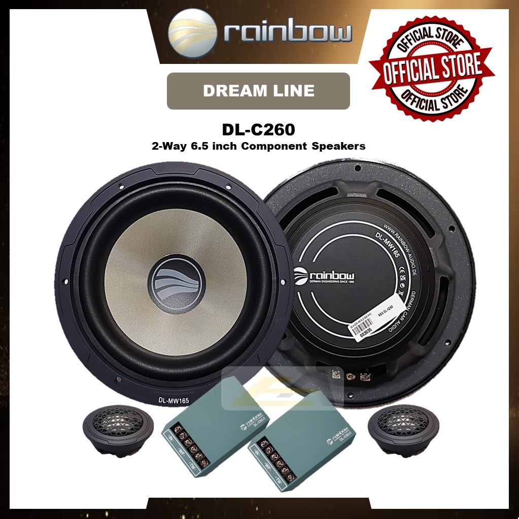 Rainbow Audio | 2-Way 6.5 Inch Component Speakers | Dream Line Series ...