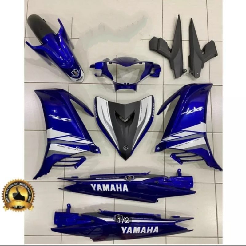 COVERSET biru gp 50th anniversary LC135 V2 V3 V4 V5 V6 V7 sticker siap ...