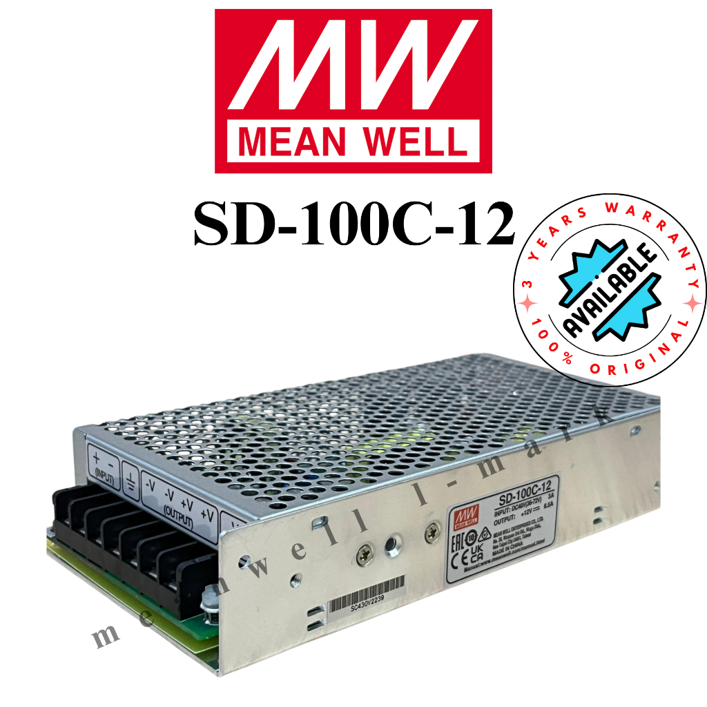 Mean Well SD-100C-12 100W 12V 8.5A MeanWell Single Output DC-DC Converter~ 2 YEARS WARRANTY ...
