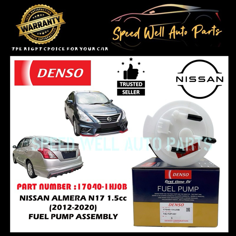 NISSAN ALMERA N17 2.5cc FUEL PUMP ASSEMBLY DENSO (17040-1HJ0B) | Shopee ...