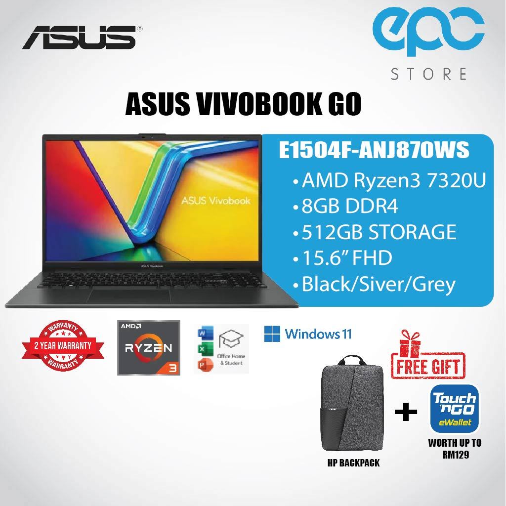 ASUS Vivobook GO E1504F-ANJ870WS /871WS / 872WS R3-7320U/ 8GB Ram ...