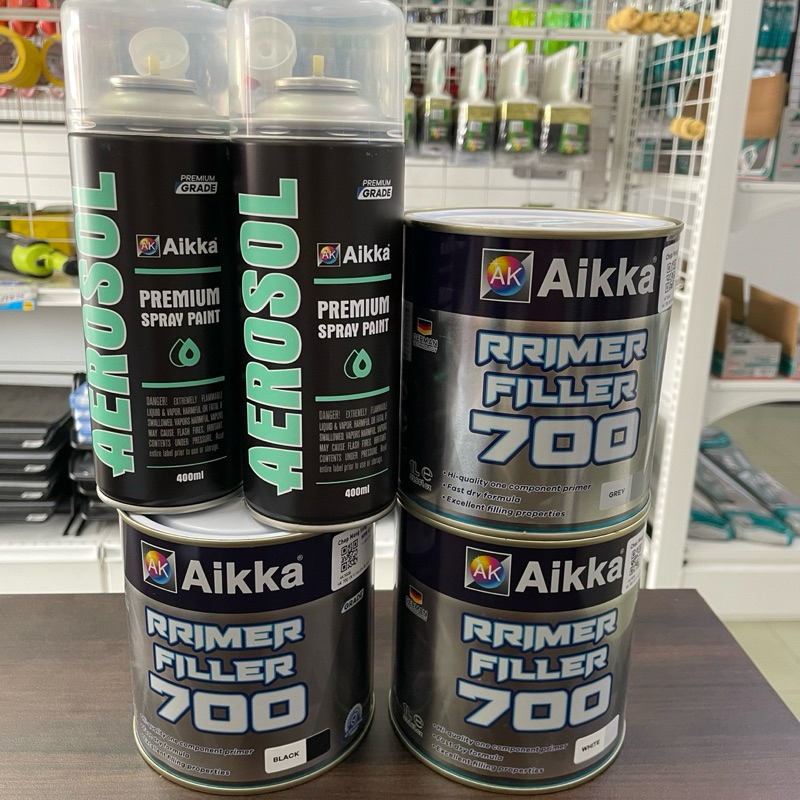 Aikka 1k PRIMER AK700 (1K UNDERCOAT) BLACK , WHITE , GREY - 1L & Aerosol Spray 700 1k primer ...