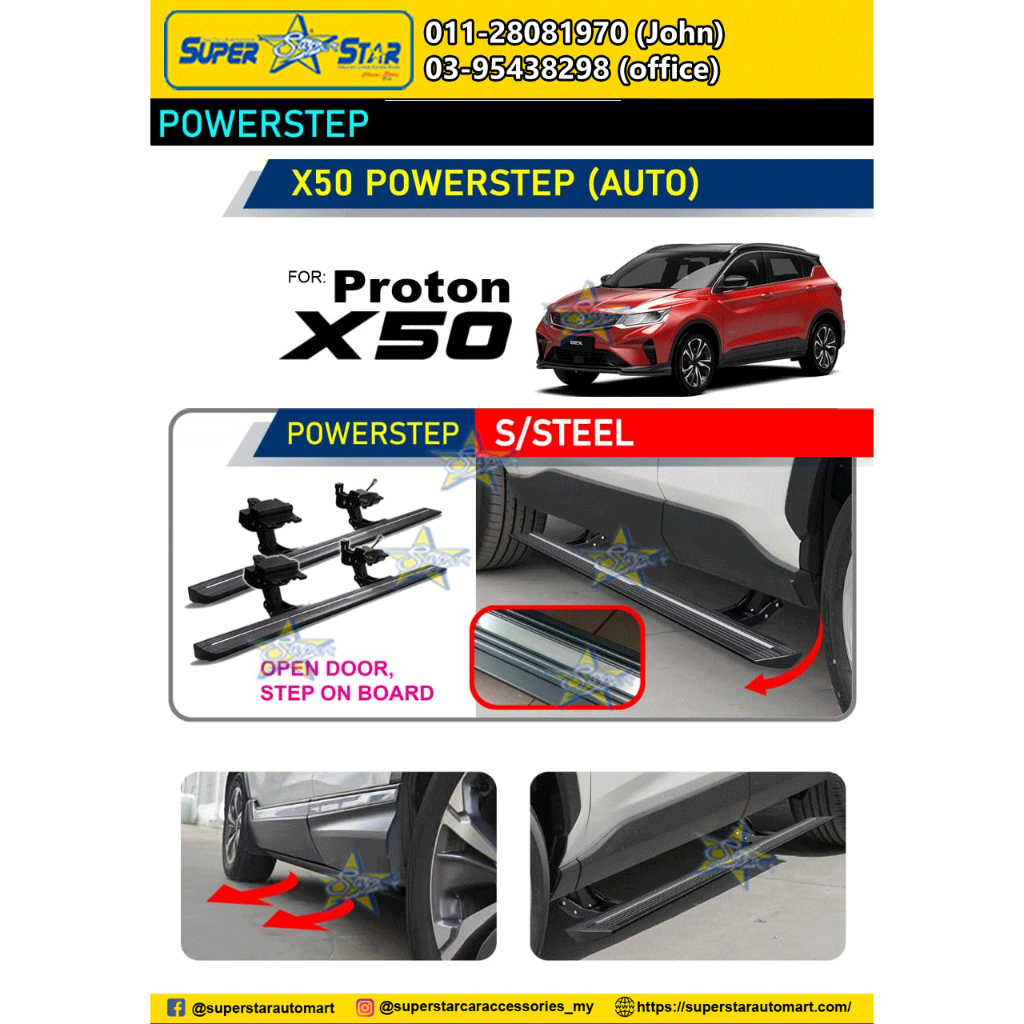 PROTON X50 Electric Power Auto Running Board Side Step Door Step Foot ...