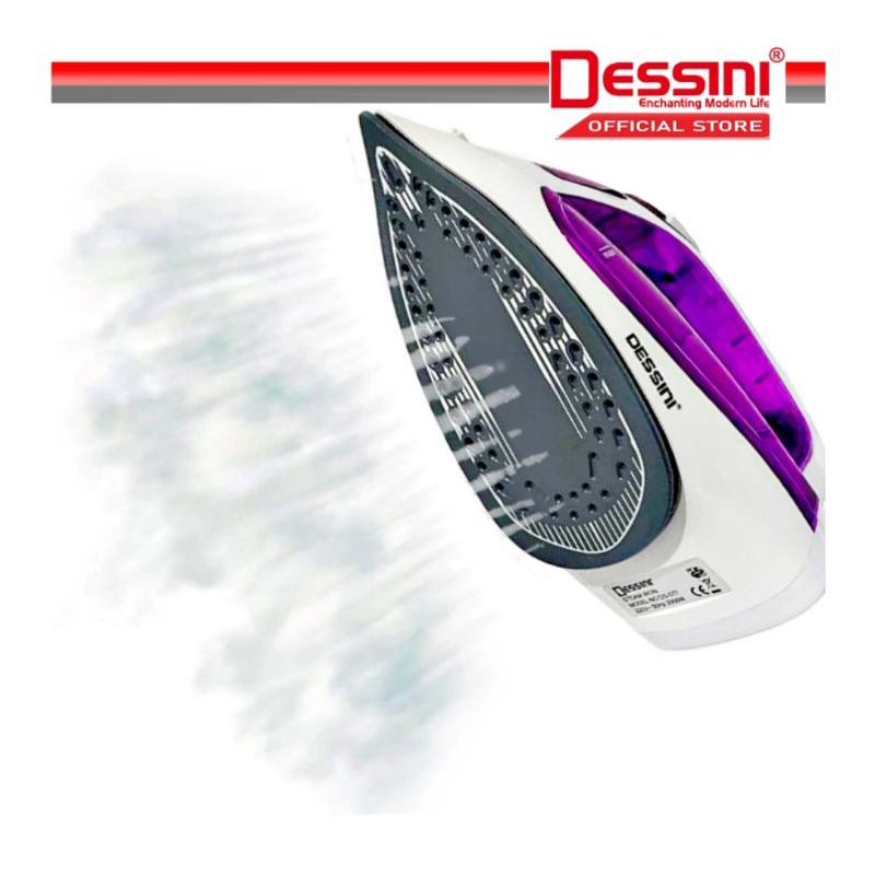 DESSINI ITALY 1400W ELECTRIC CERAMIC SOLEPLATE garment steam iron ...