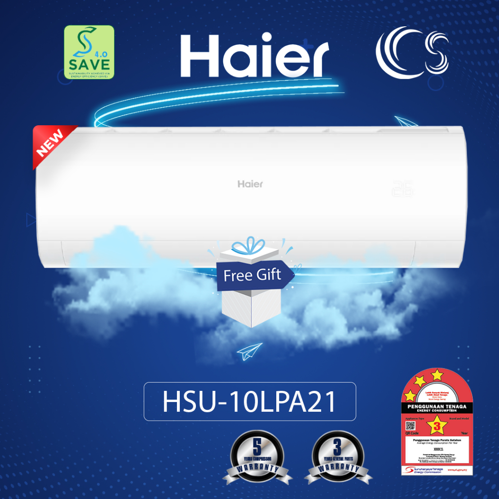 [NUR PETRA] HAIER CLEAN COOL INVERTER & NON INVERTER AIRCOND 3/4 STAR ...