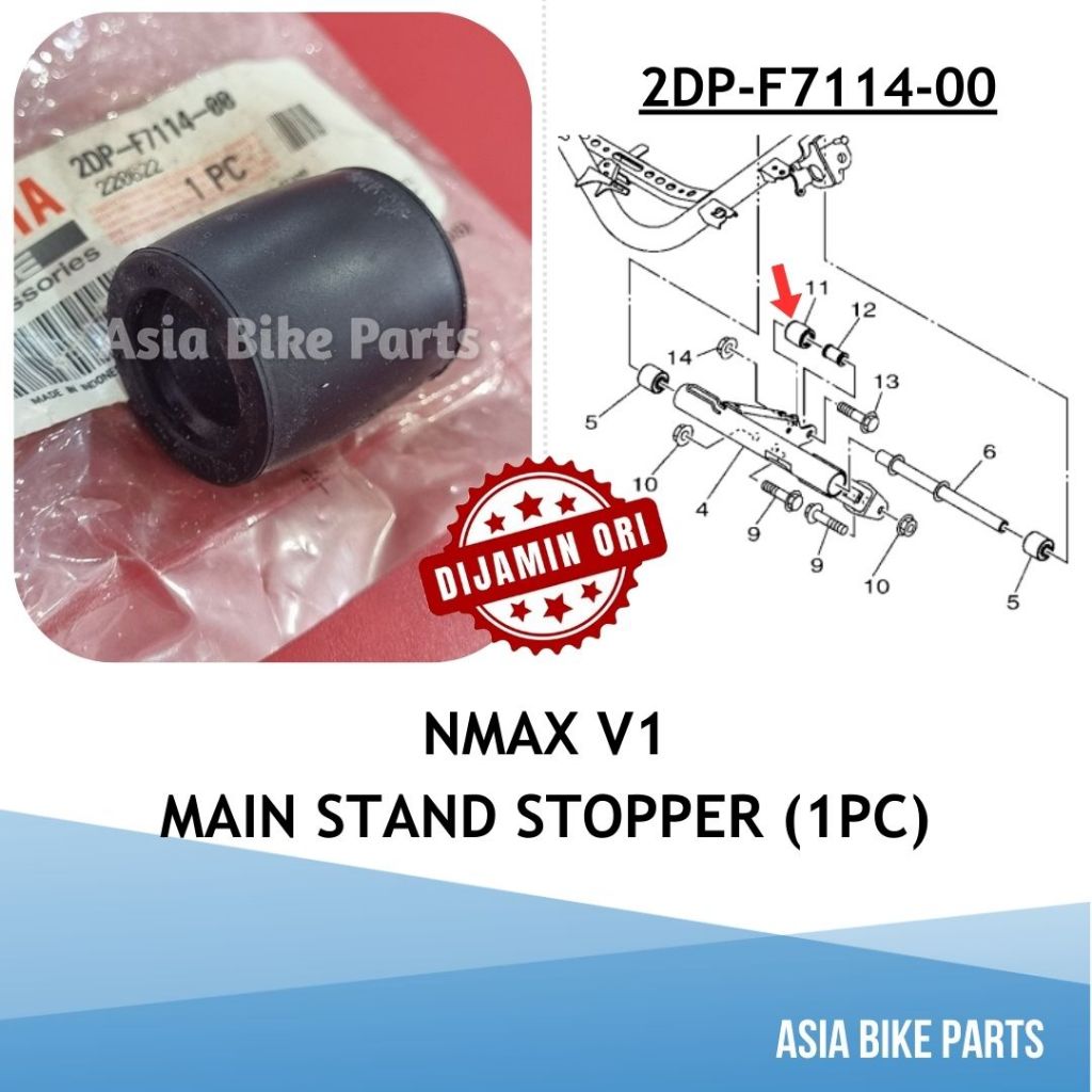 Yamaha Original NMAX V1 Main Stand Stopper Getah Rubber Engine Bracket ...