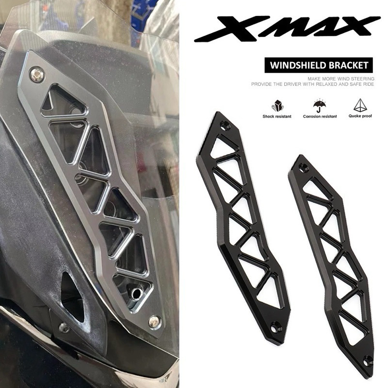 YAMAHA XMAX V2 WINDSHIELD BRACKET CNC VISOR WINDSCREEN BRACKET HOLDER ...