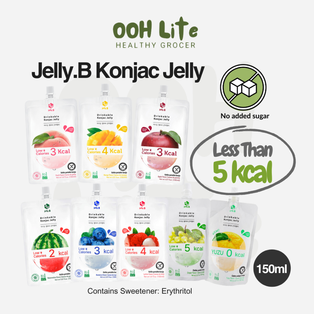 [Low Calorie] Jelly.B Konjac Jelly Drink 150ml (No Sugar Added, Diet, Weight Loss, Low Carb ...