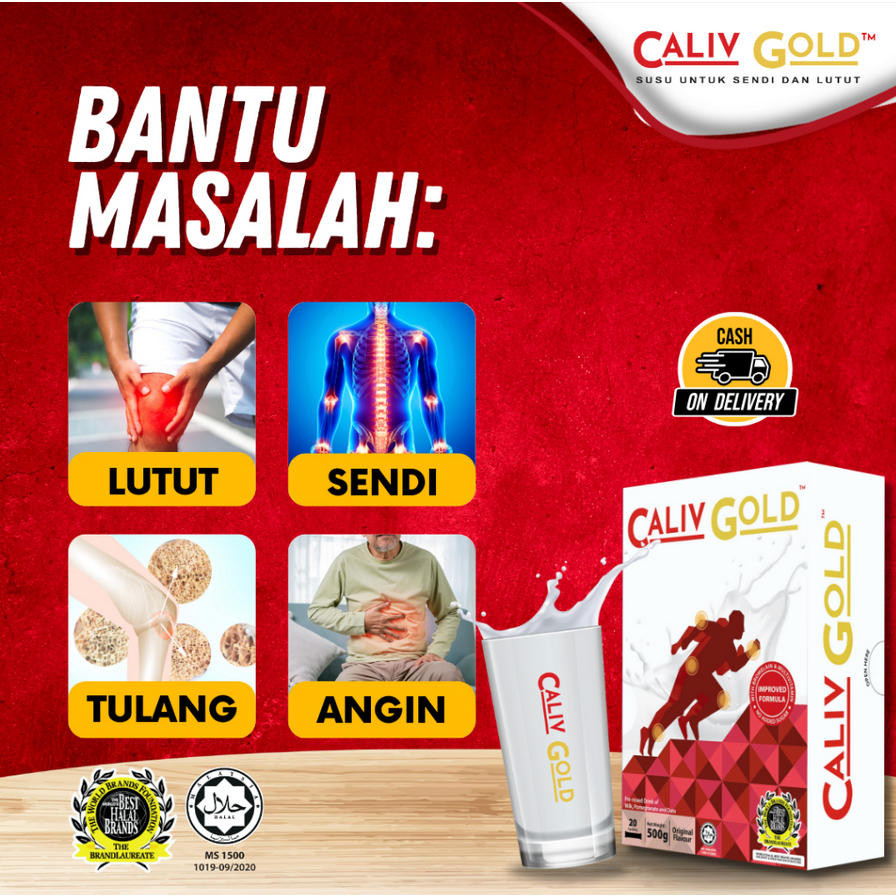 CALIV GOLD HQ Susu Untuk Tulang, Sendi & Lutut, Bantu Saraf & Gout ...