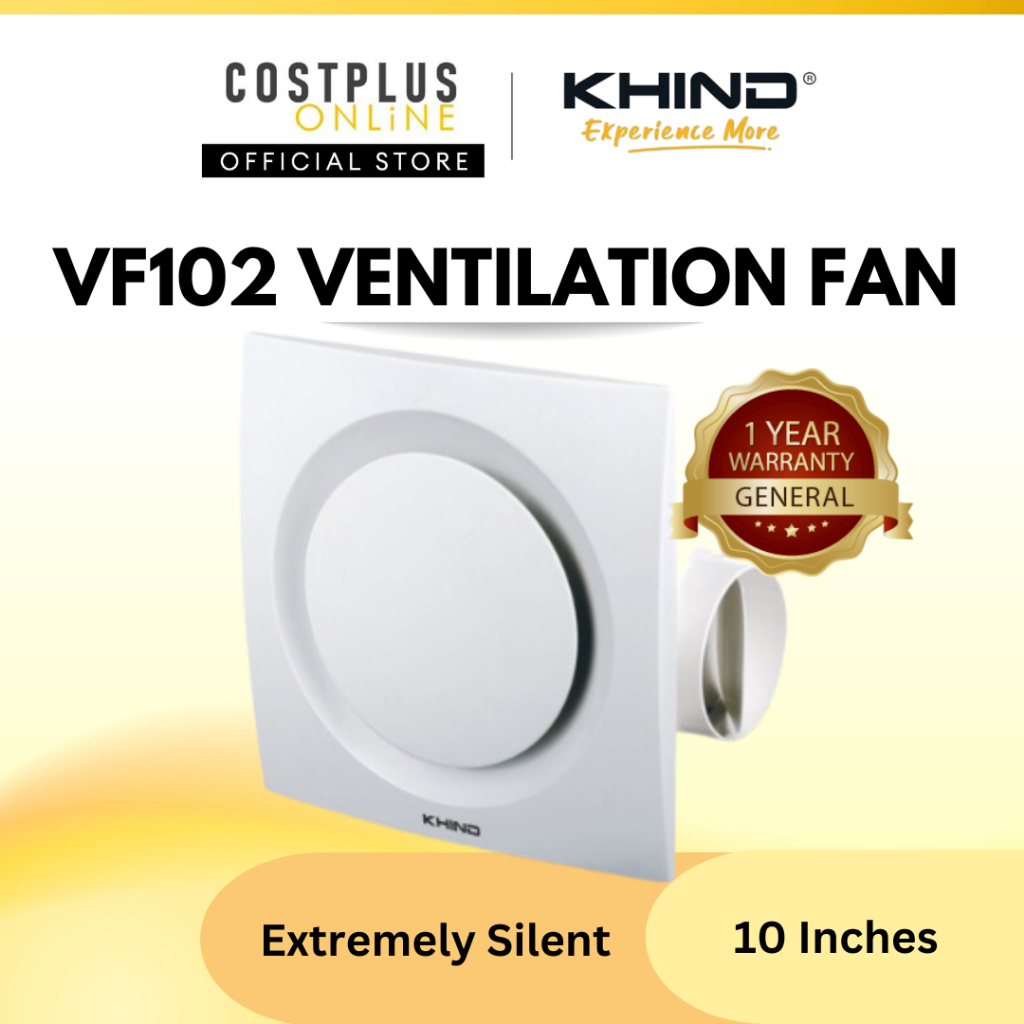 Khind VF102 10" Ventilation Fan Ceiling Portabel Type Exhaust Extremely ...
