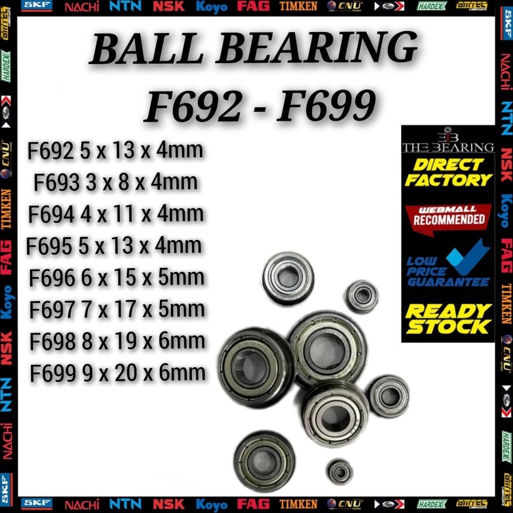 MINITURE BALL BEARING F692 F693 F694 F695 F696 F697 F698 F699 | Shopee ...