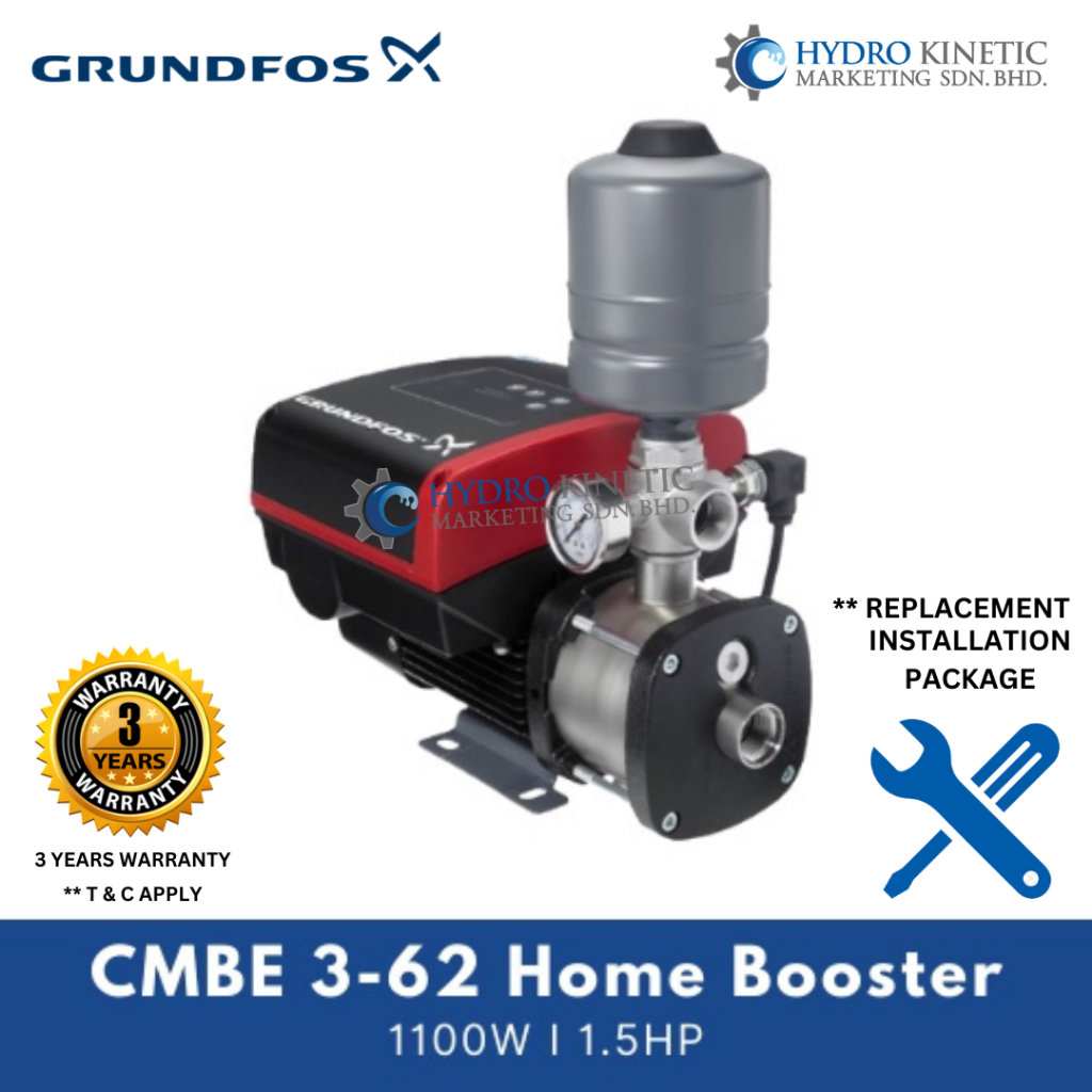 GRUNDFOS CMBE3-62 (1.5HP) REPLACEMENT INSTALLATION HOME WATER INVERTER ...
